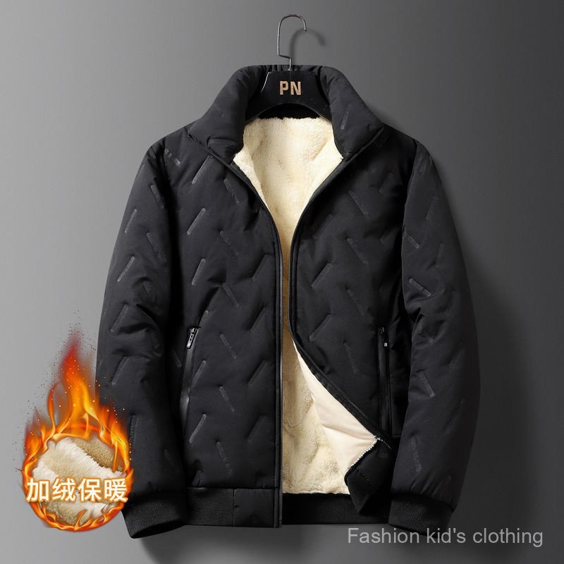 Winter Warm Lamb Fleece Cotton-Padded Jacket Men's Fleece-Padded Cotton ...
