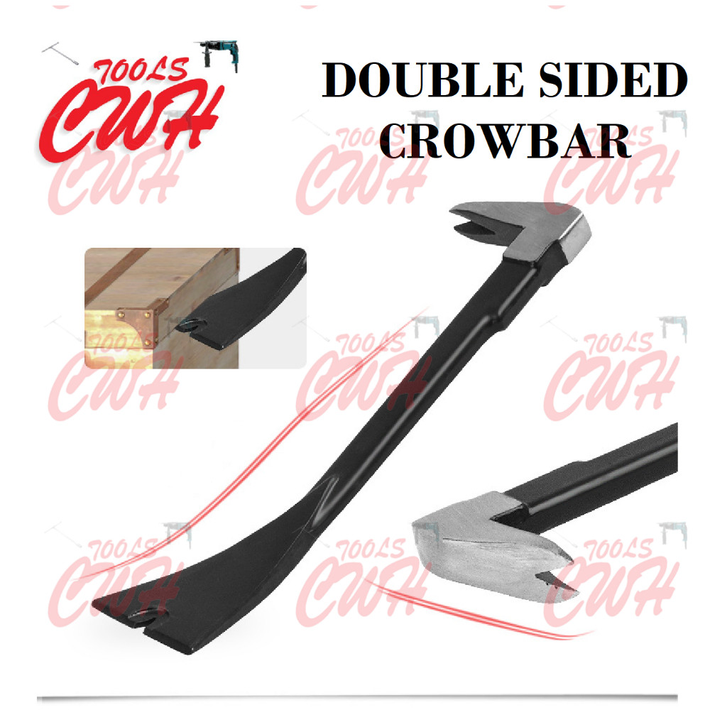 HEAVY DUTY DOUBLE SIDED HEAD CROWBAR CROW PRY BAR NAIL REMOVER RIP BAR ...