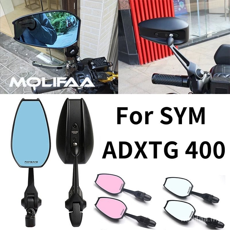 Front Side Mirrors For SYM ADXTG 400 Motorcycle Aluminum HD Wide-View ...