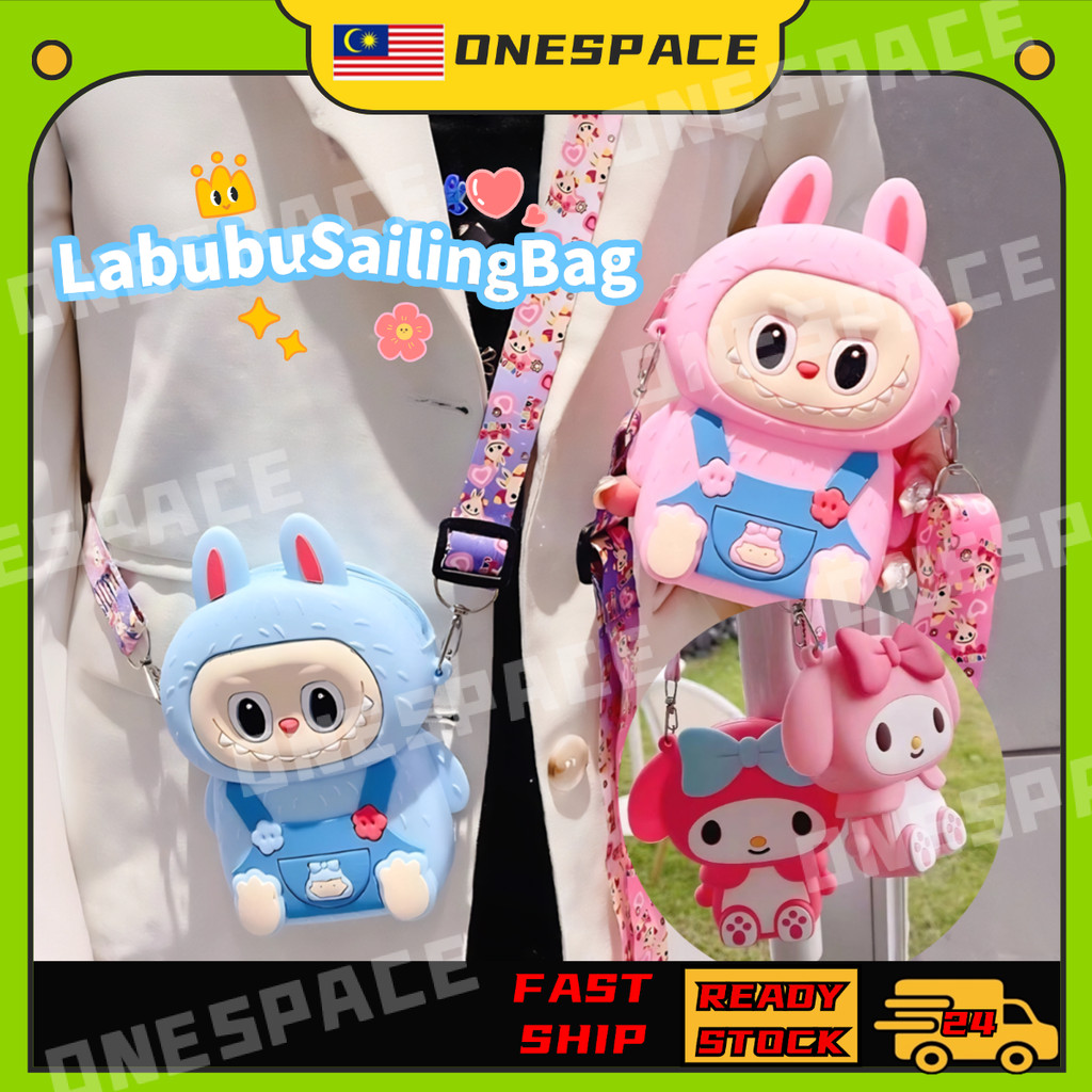 Labubu Sling Bag For Kids And Girls Kuromi Shoulder Bags Cute Comel ...