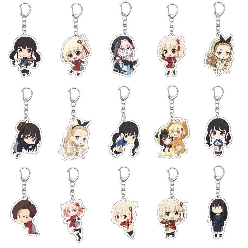 55MM Anime Lycoris Recoil Keychain Lycoris/ Inoue Takina/Lycoris Key ...