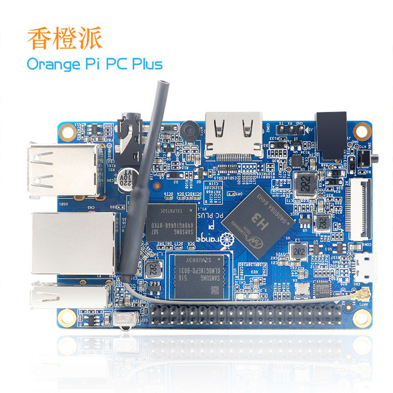 Orange Pi OrangePi PC Plus Papan Pembangunan Komputer Allwinner H3 Cip ...