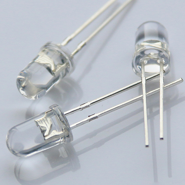 5MM Kepala Bulat Bawah Cahaya Pereputan Lampu Putih Pin Panjang ...