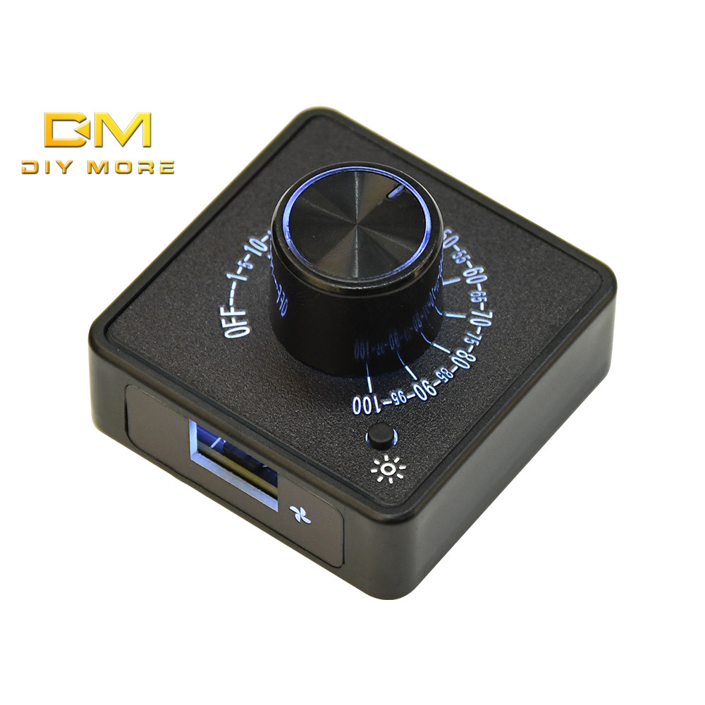 DIYMORE 4-Wire Fan PWM Speed Controller PD QC Fast Charging Type-C DC ...