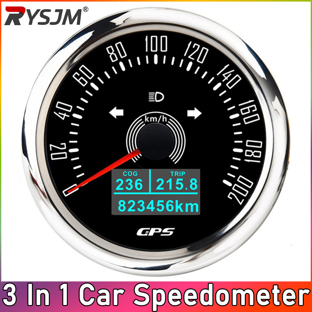 200 KM/H Car Speedometer 3 In 1 GPS Speedometer With COG TRIP Mileage ...