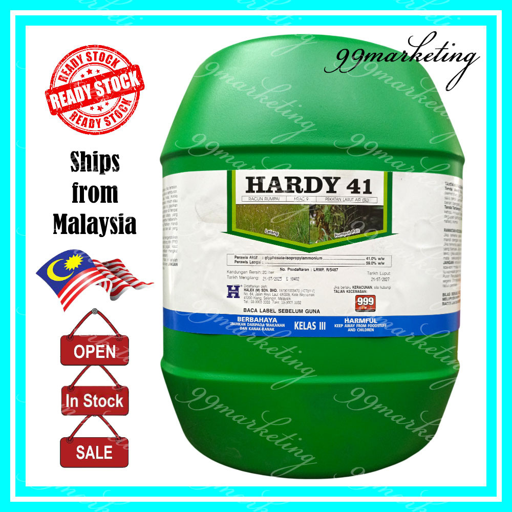 Halex Hardy 41 20L Racun Rumput Rumpai Sistemik Glyphosate ...