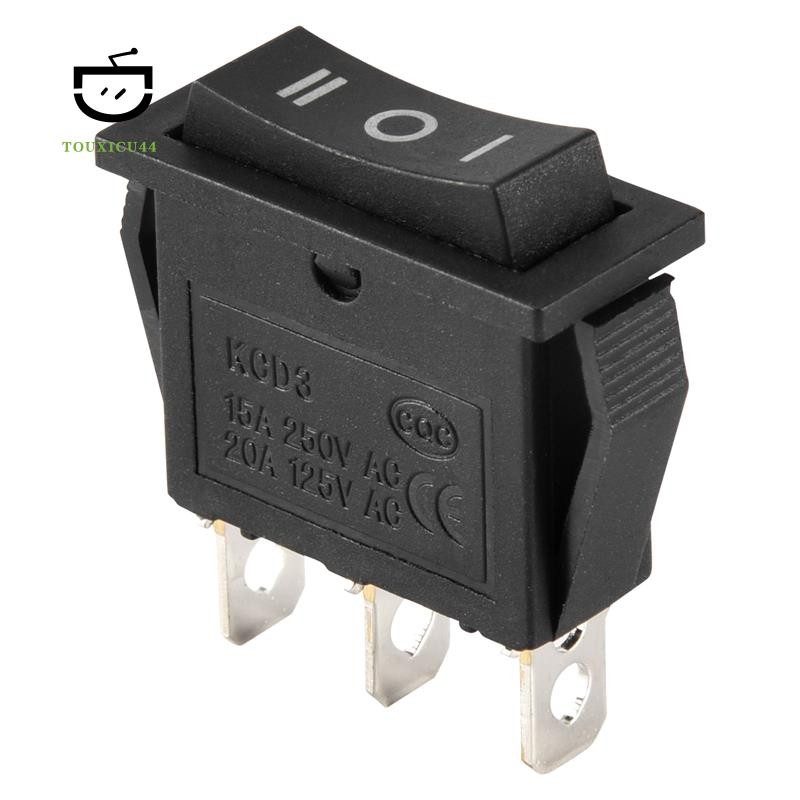 AC15A/250V 20A/125V 3 Pin SPDT ON-OFF-ON 3 Position Snap Rocker Switch ...