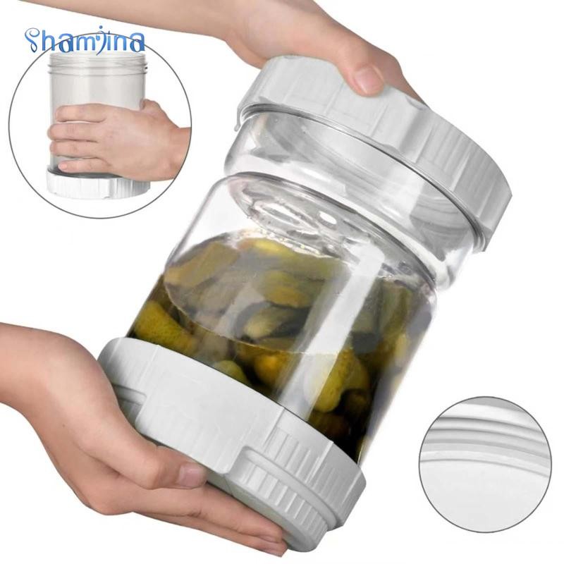 [Shamjina] Pickle Jar with Sieve Flip Food Storage Container Airtight ...