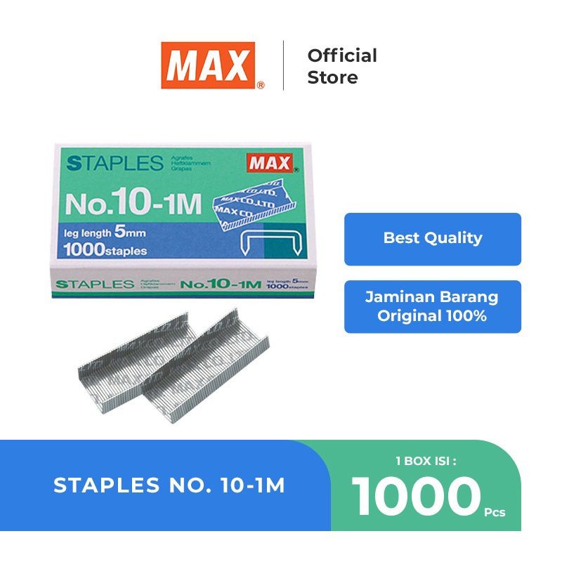 Max Staples No. 10-1M (1 pack of 20 boxes) | Shopee Malaysia