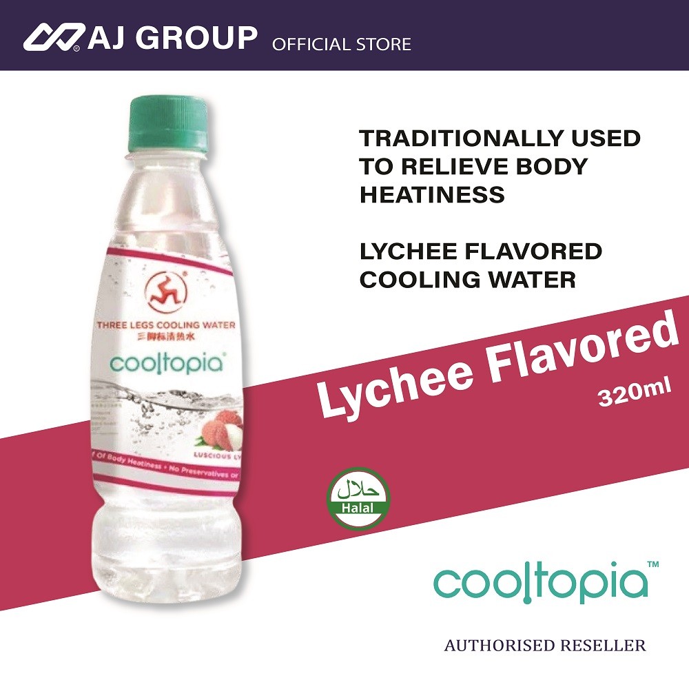 Three Legs Cooltopia Lychee Cooling Water (320ml) | Shopee Malaysia