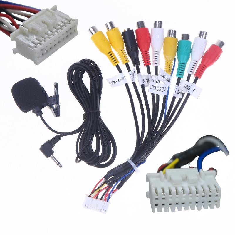 MyriadU 1/2Pcs Mic 20 Pin RCA Cable Car Radio 3.5mm Microphone ...