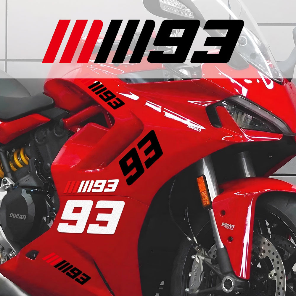 No.93 Reflector Motorcycle Sticker Marc Marquez 93 Logo Head Front ...