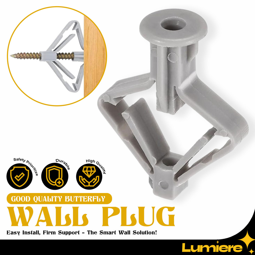 Partition Wall Plug PVC Butterfly Wall Plug Anchor Plug Partition Plug ...