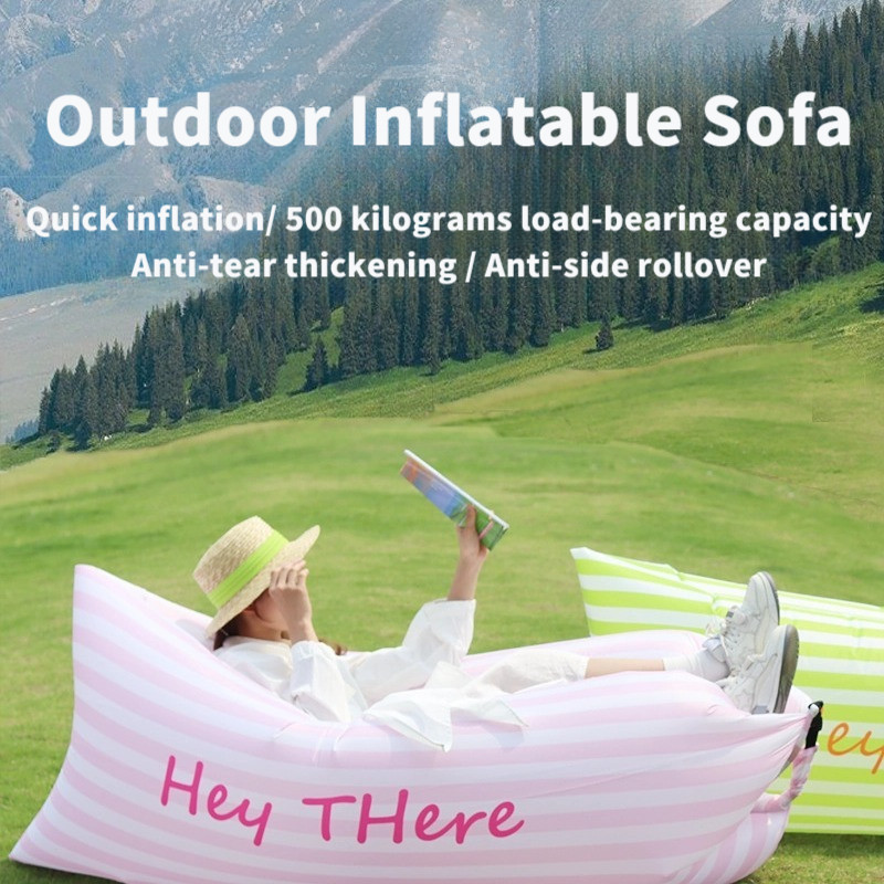 Outdoor Lazy Inflatable Sofa For Music Festival | Portable Single Person Air Sleeping Bag ...