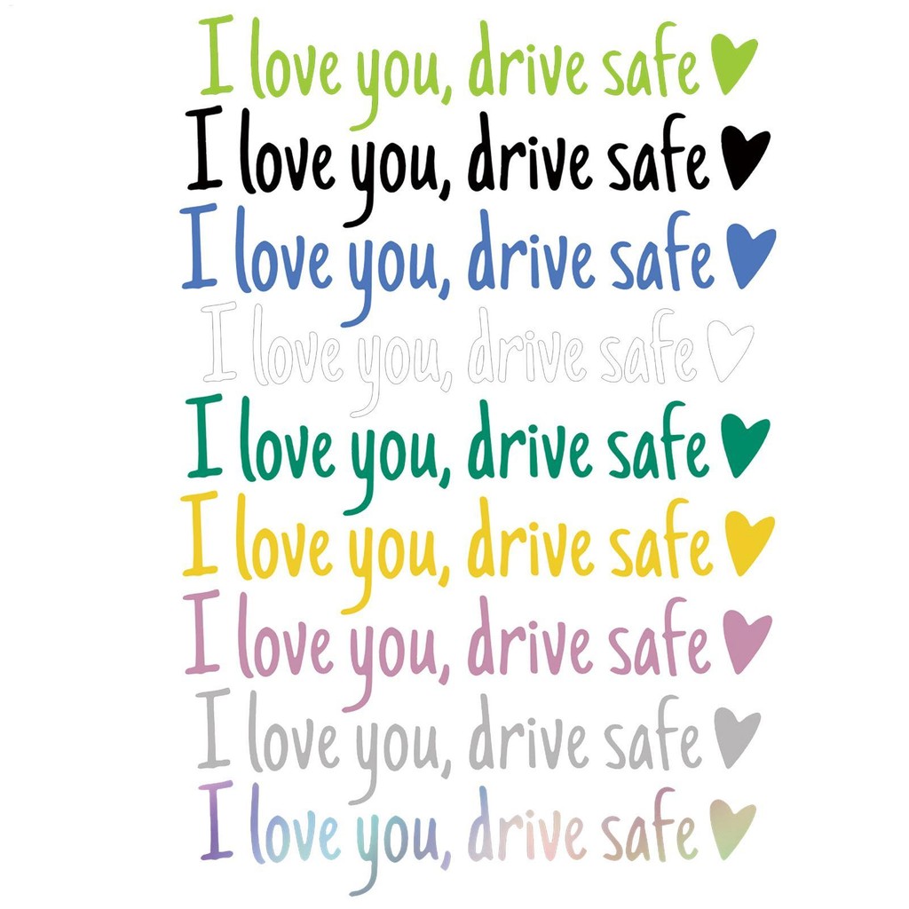 I Love You Drive Safe Sticker Mirror Stickers for Cars I Love You Drive ...