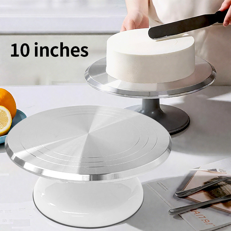 【MY Ready Stock】Rotating Cake Turntable Aluminum Alloy Revolving Cake ...