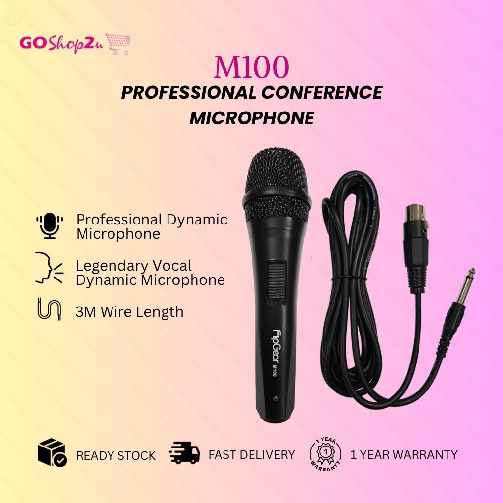 M100 Wired Microphone Karaoke Mic | Shopee Malaysia