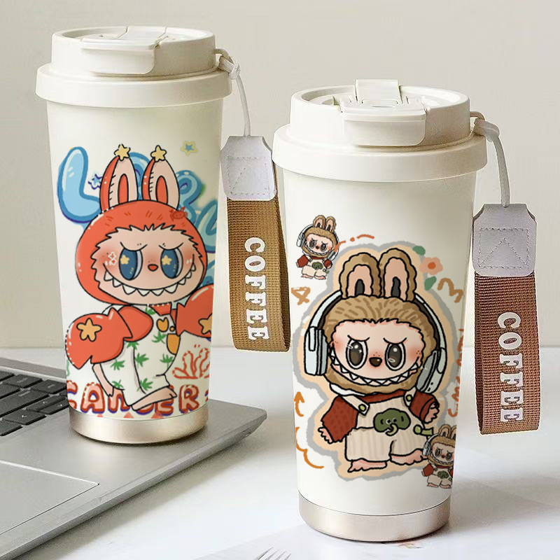 Labubu Coffee Cup 316 Stainless Steel Thermos Cup High-value Men Women ...