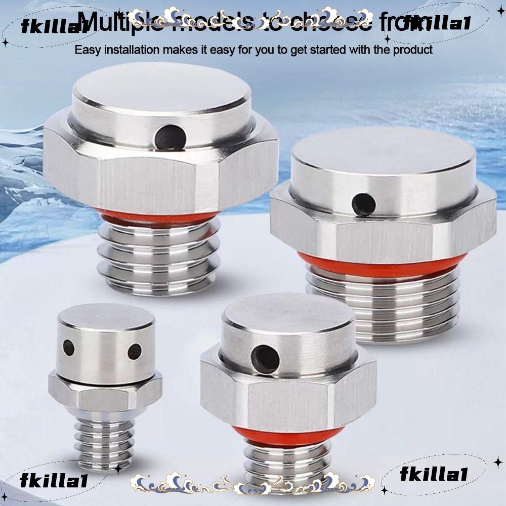 FKILA Air Vent Valve, M5 M6 M8 M10 M12 Waterproof Metal Vent Plug ...
