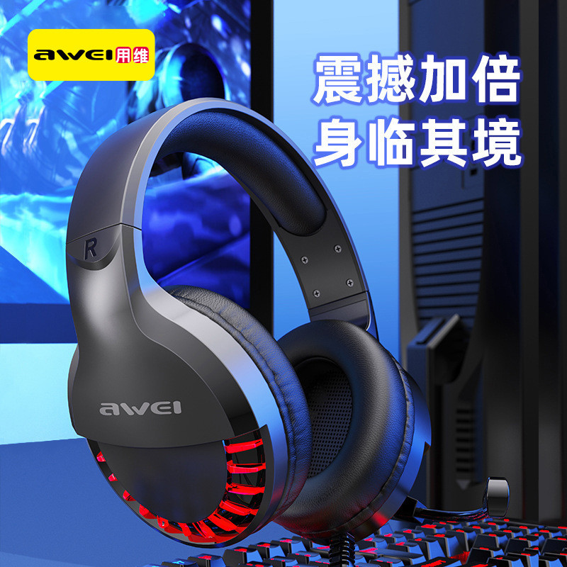 AWEI Dual Interface Gaming Headset Fon Kepala Bluetooth Stereo Surround ...