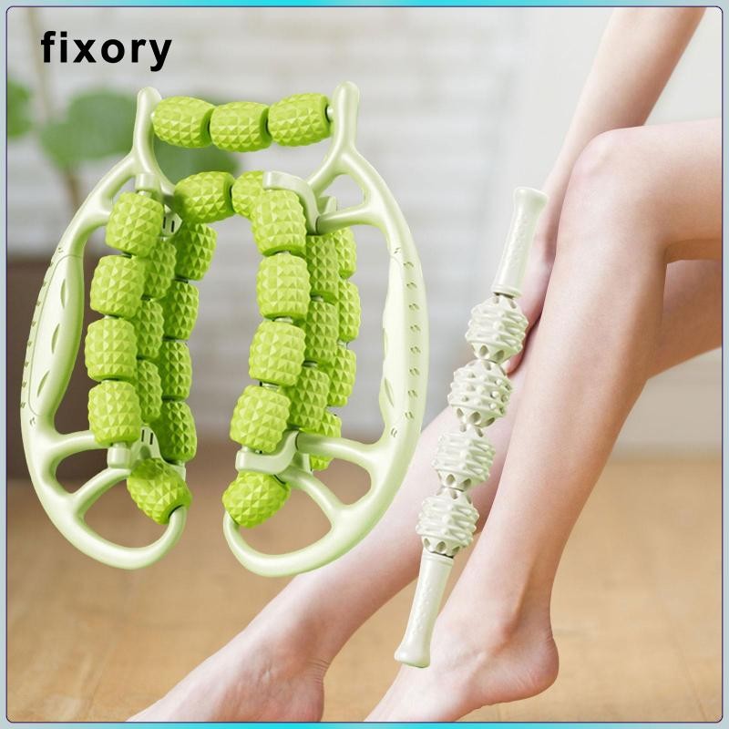 fixory Muscle Rollers 29 Wheels Leg Massage Area Roller Handheld ...