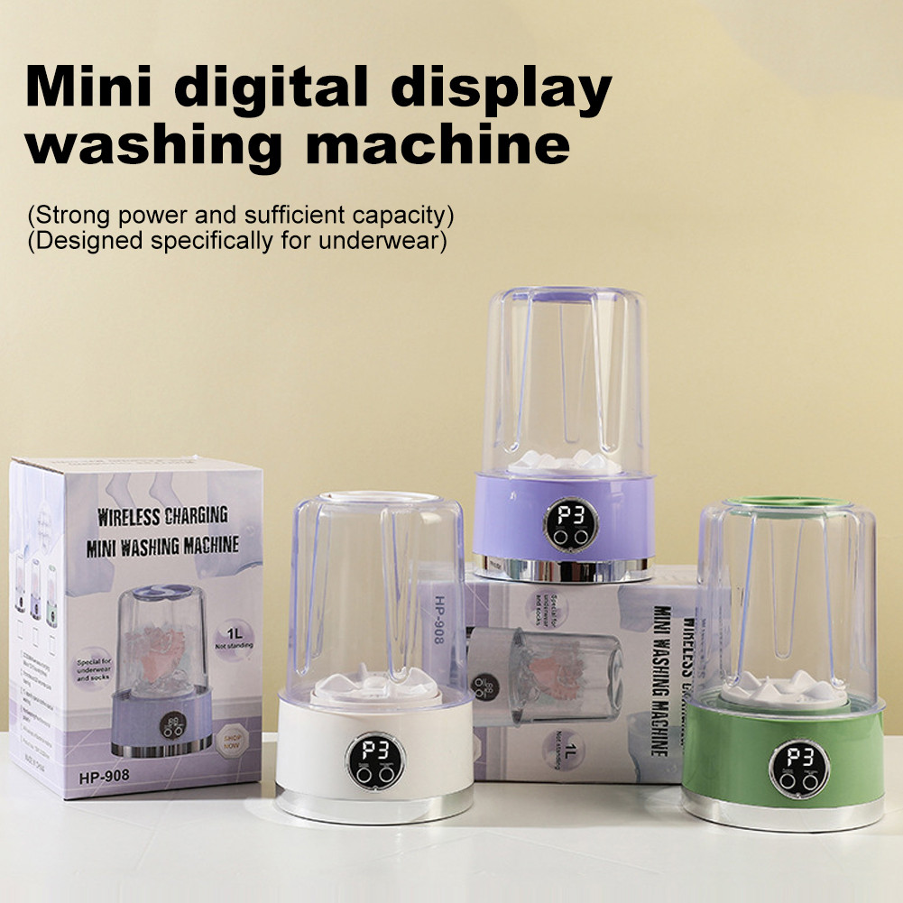 Small Underwear Laundry Cup Home Portable Wireless Charging Washing ...