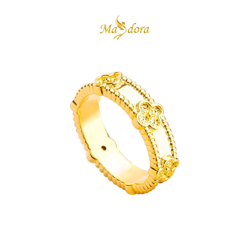 MASDORA 916 Gold Ring Rings Cincin Emas ~ HG Golden Lucky Band (EMAS ...