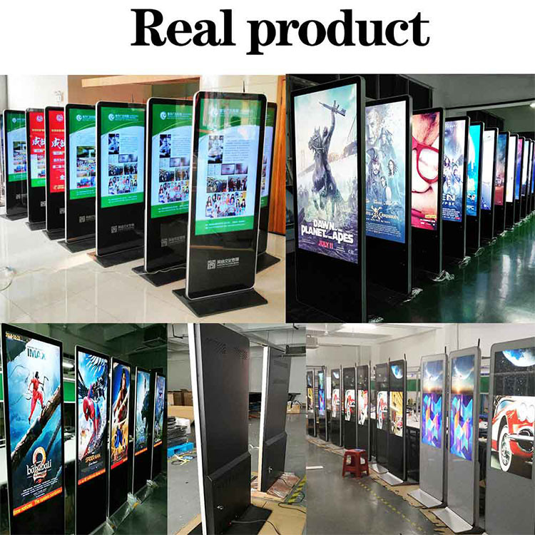 43 49 55 inch indoor floor standing vertical totem WIFI digital signage ...