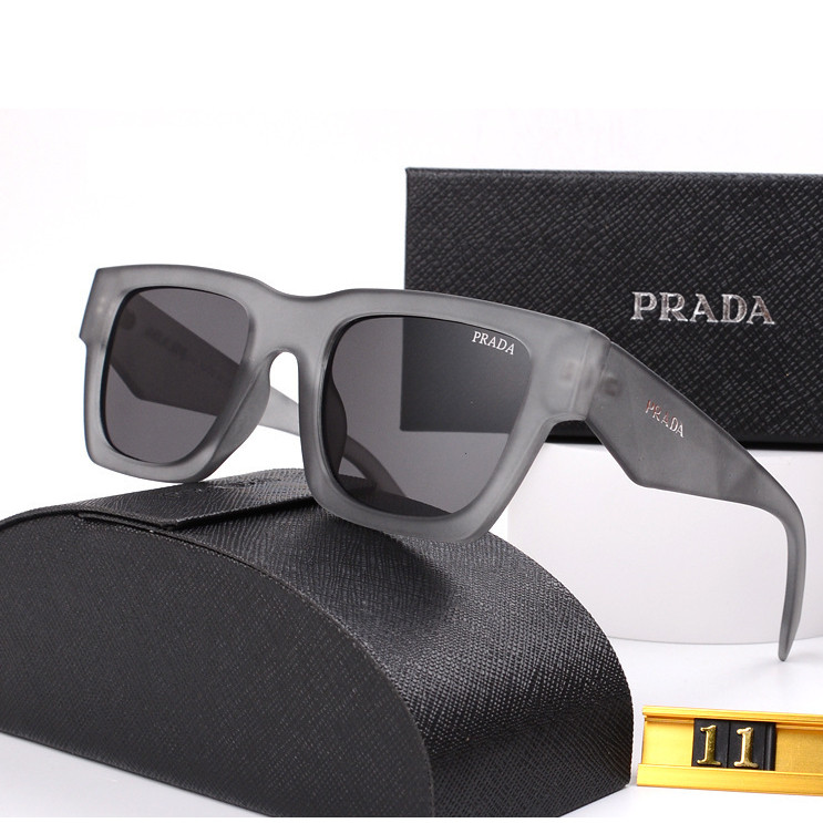Fashion New Style Prada Sunglasses Plate Full Frame Gray Unisex Casual ...