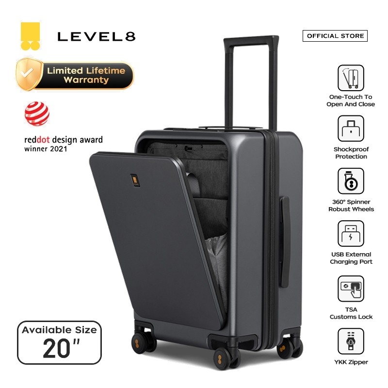 LEVEL8 Road Runner Pro trolley luggage 20" | Shopee Malaysia