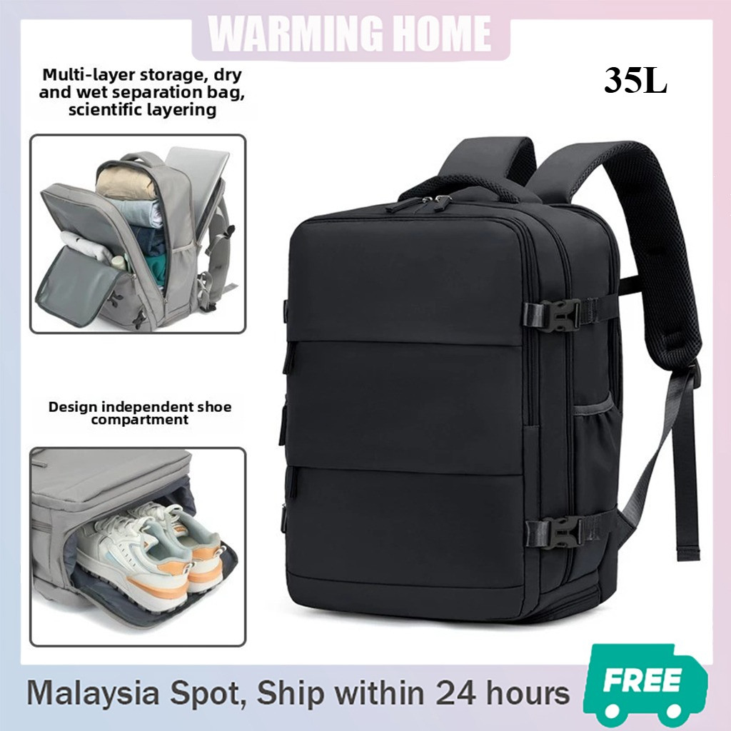 35L Travel Easy Backpack Unisex Travel Bag Backpack Shoulder Carry Bag ...