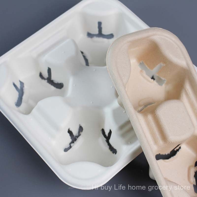 Invoice Disposable Wet Pressed Paper Pulp Conjoined Double Four Cup ...