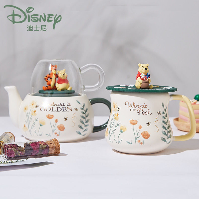 Perfect Disney Winnie the Pooh Cartoon Ceramic Tea Pot Water Cup Set ...