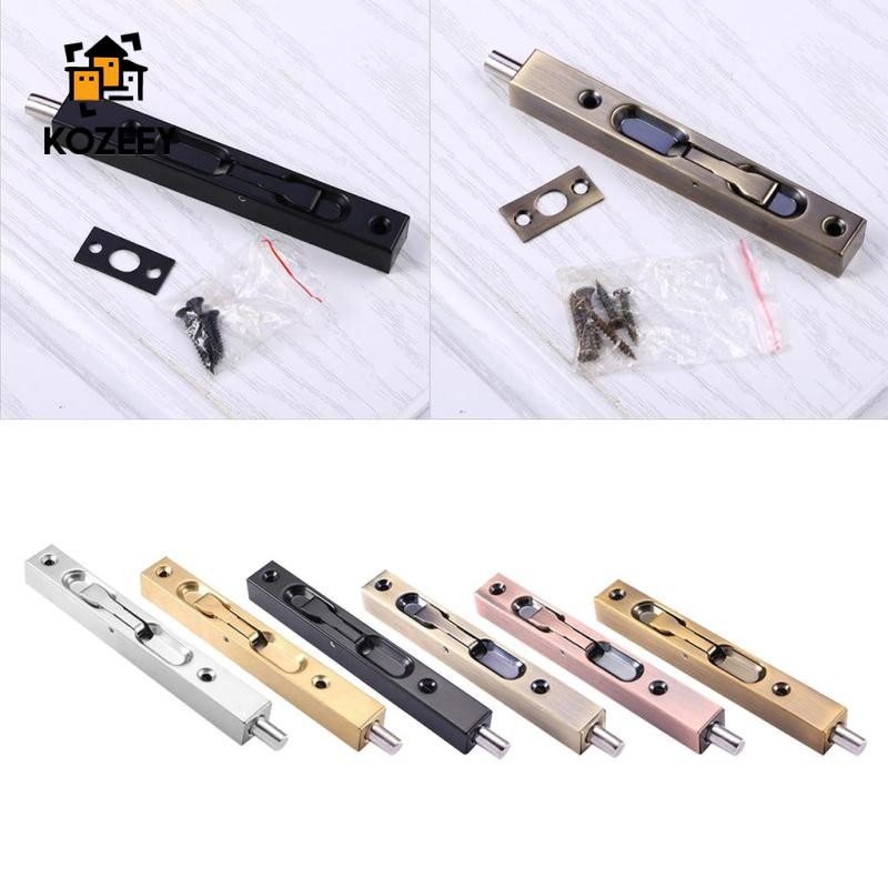 KOZEEY Fireproof Brushed Stainless Hidden Door Security Bolt Latch ...