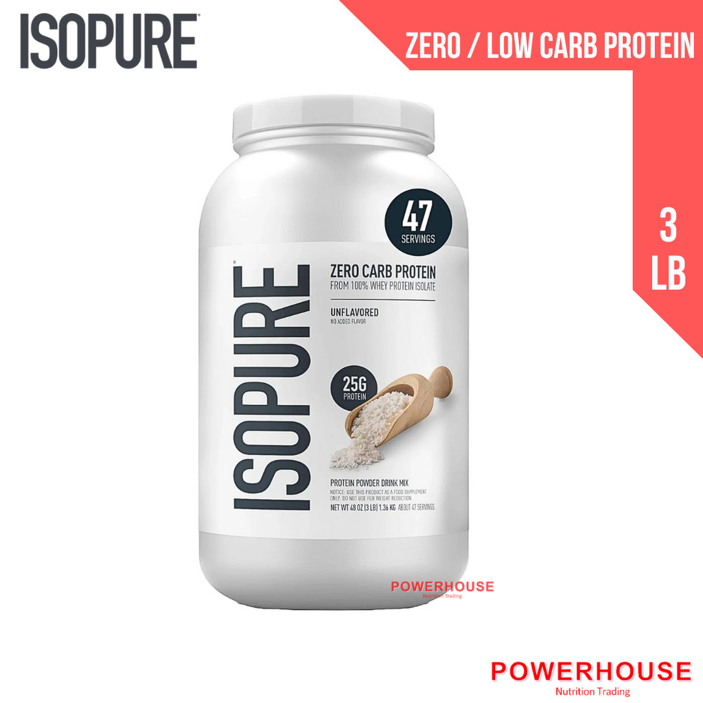 ISOPURE Zero / Low Carb Protein, 3lb [Unflavored, Whey Protein Isolate ...