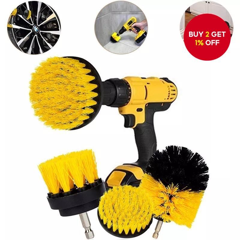 New New 3PCS Power Scrubber Brush Set: Cordless Drill Attachment Kit ...