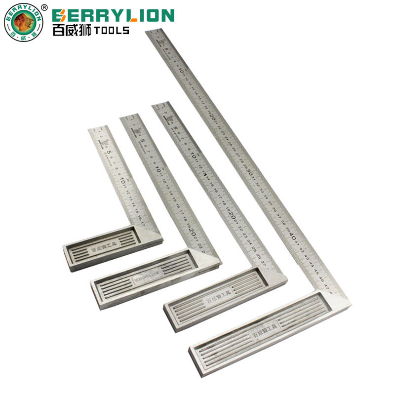 Budweiser 200-500mm Stainless Steel Steel Square Ruler L-Shaped Ruler ...