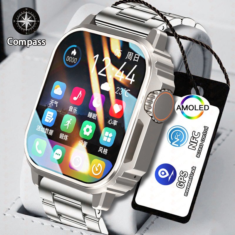 For XAIOM New Outdoor Smart Watch Men Women AMOLED Screen Compass Siri ...