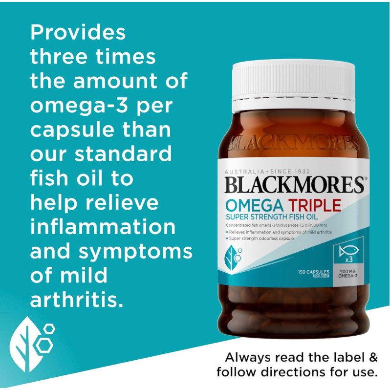 Blackmores Omega Super Strength Fish Oil 150 Capsules - Australia | Shopee Malaysia
