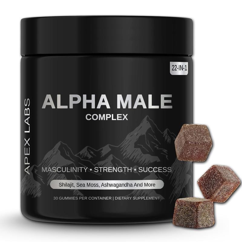 Alpha Male Complex | 22-In-1 Formula for Strength, Stamina & Muscle Growth | Shilajit, Sea Moss ...