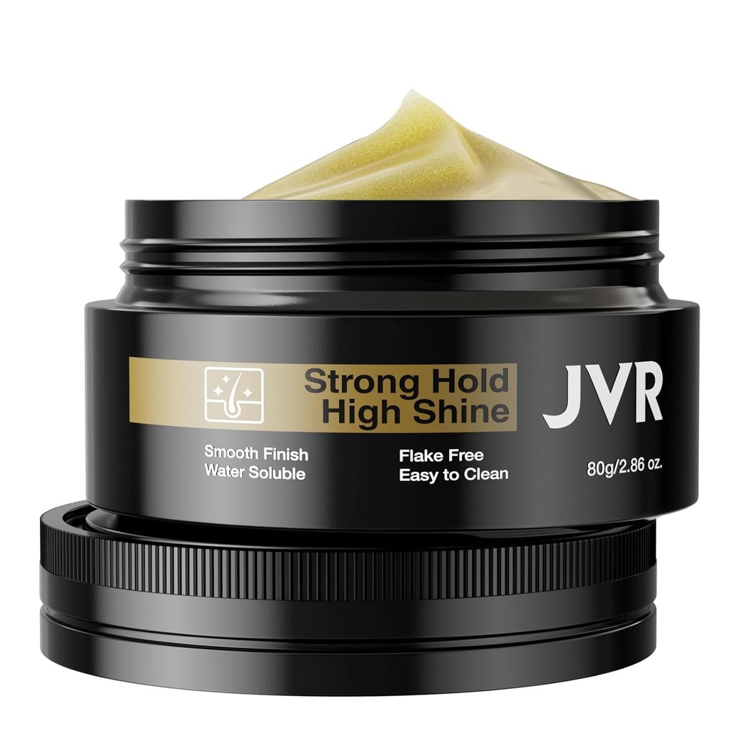JVR Men's Hair Pomade, Hair Styling Pomade For Men, Strong Hold with ...