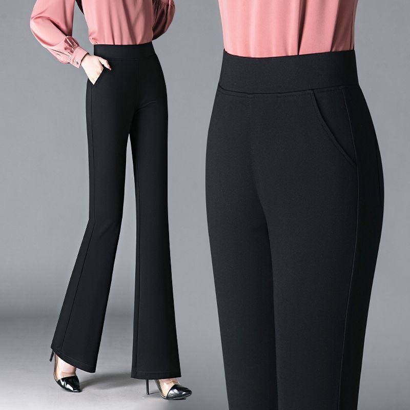 seluar bootcut seluar slack bootcut perempuan Black Flared Pants ...