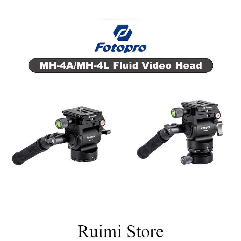 Fotopro MH-4A/MH-4L/MH-6A Pro Portable Fluid Video Head with Leveling ...