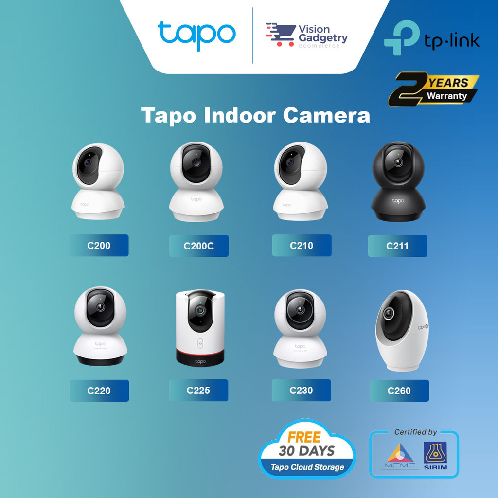 TP-Link Tapo C230/C200/C210/C211/C220/C225 5MP 4MP 3MP 2MP Pan/Tilt ...