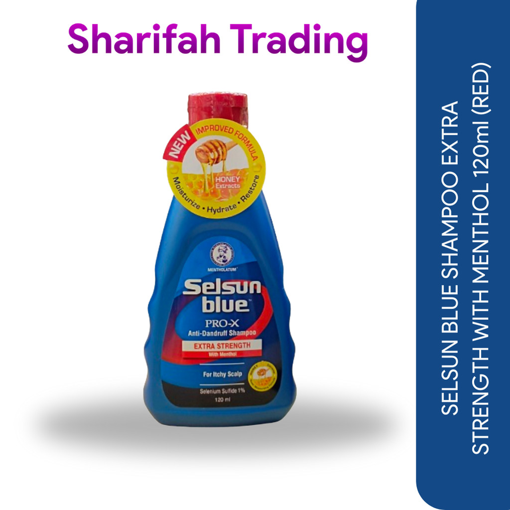 SELSUN BLUE SHAMPOO EXTRA STRENGTH WITH MENTHOL 120ml (RED) | Shopee ...