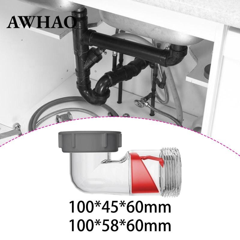 [AWHAO] Siphon Drain Backflow Prevention with Overflow Connection And ...