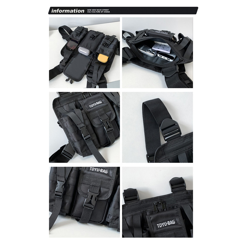 Unisex Tactical Chest Bag Travel Functional Chest Rig Bag Trend Nylon ...