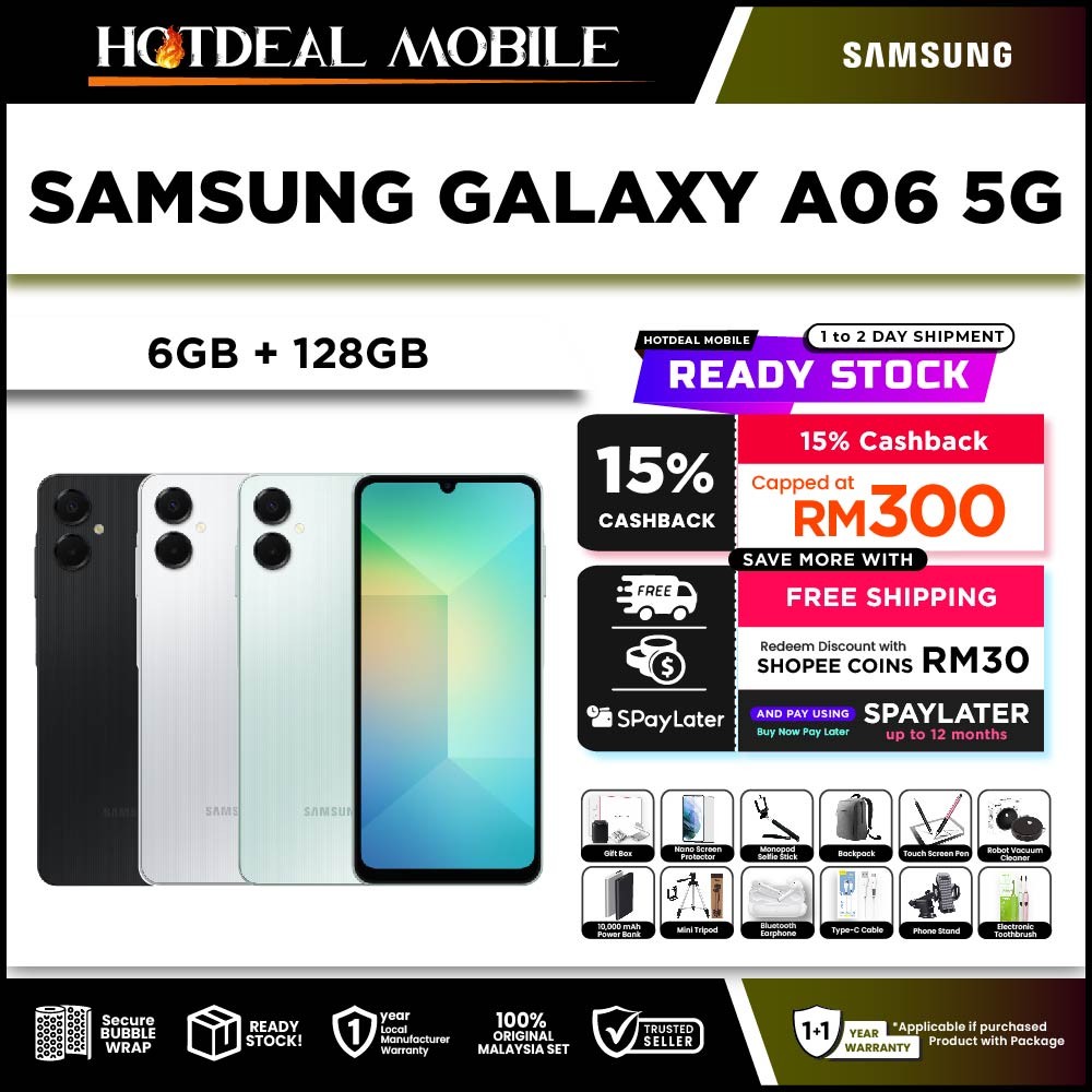 SAMSUNG Galaxy A06 5G [6GB RAM 128GB ROM] - Original SAMSUNG Malaysia | Shopee Malaysia