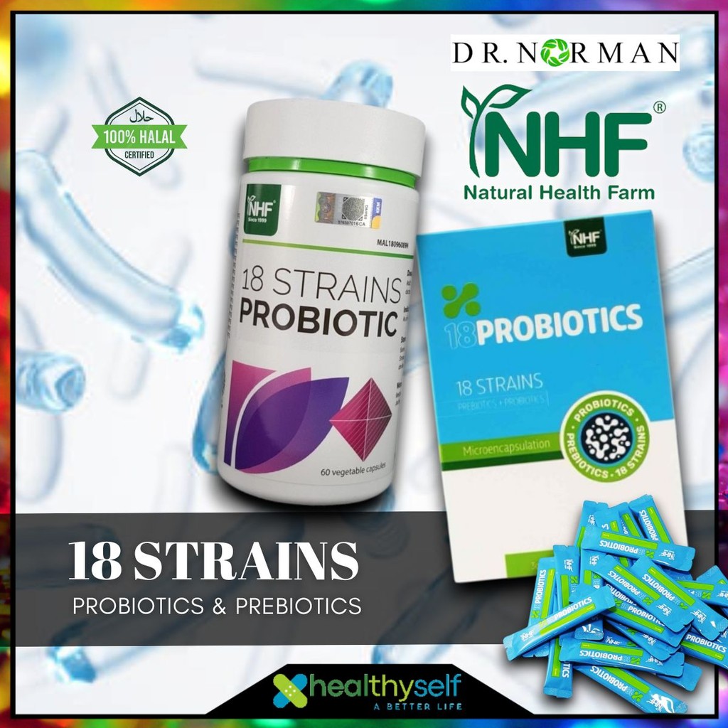 DR NORMAN - NHF 18 STRAINS PROBIOTICS | PROBIO18 60 Capsules | POWDER ...