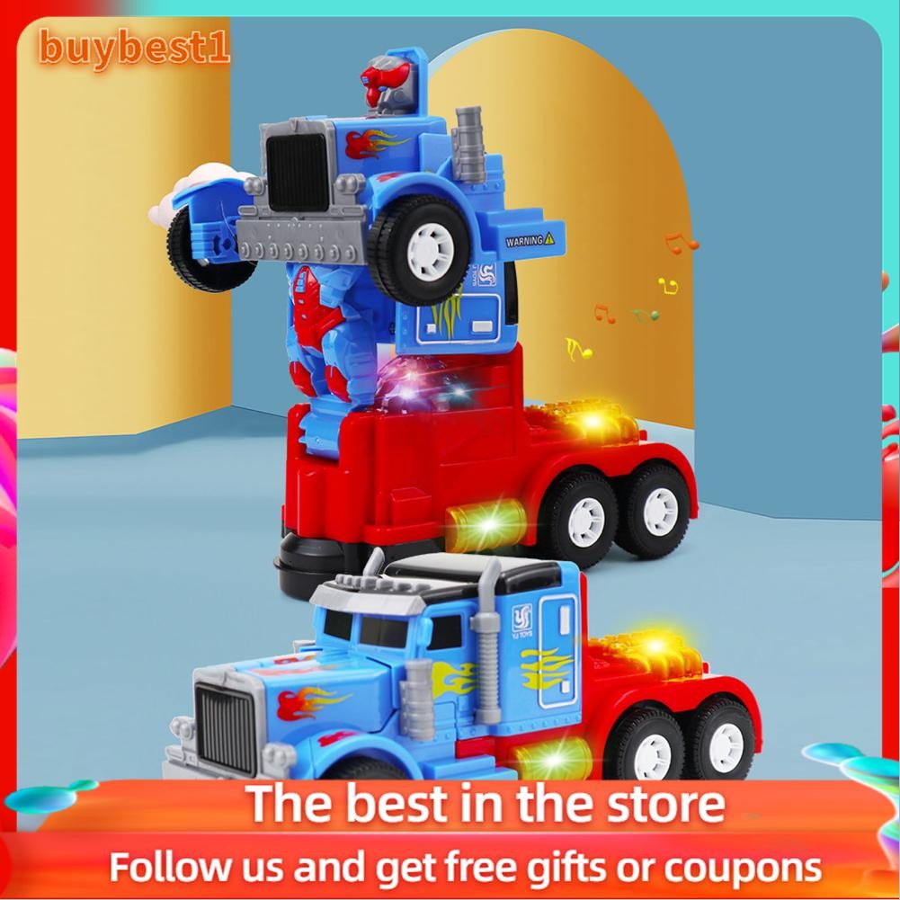 Buybest1 Transforming Toy Car Battery Powered Robot Transformer ...